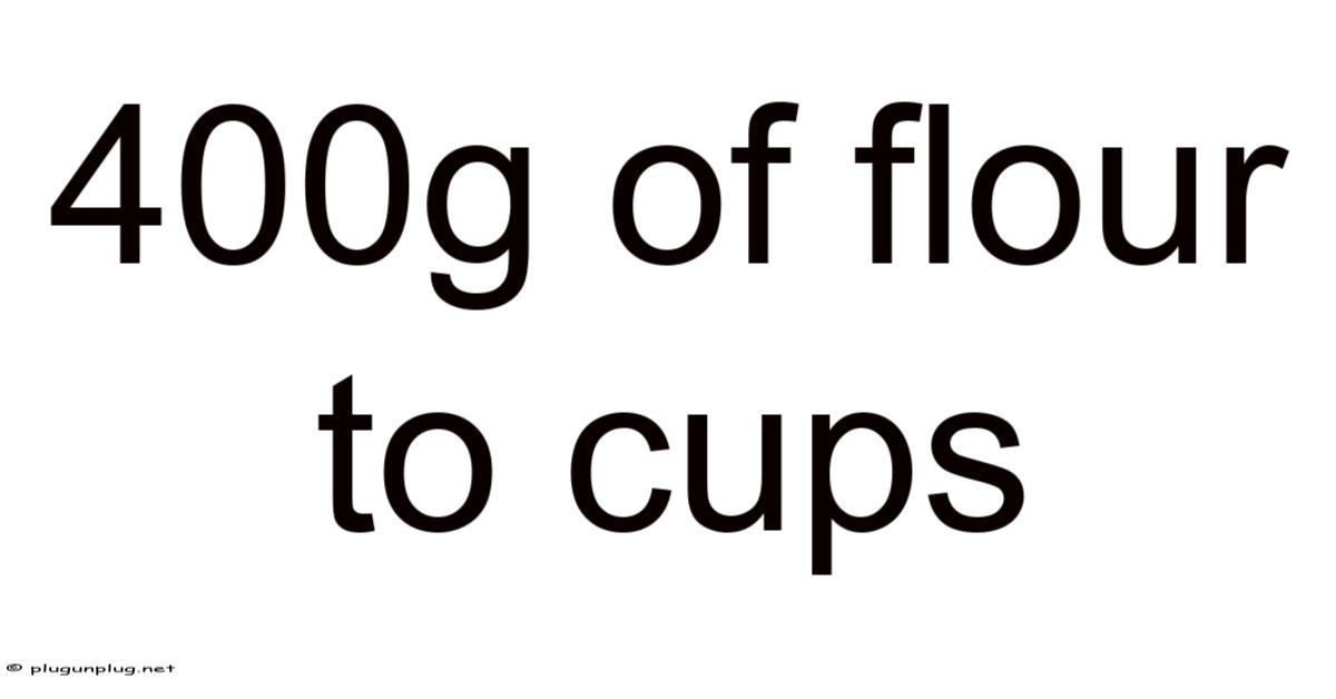 400g Of Flour To Cups
